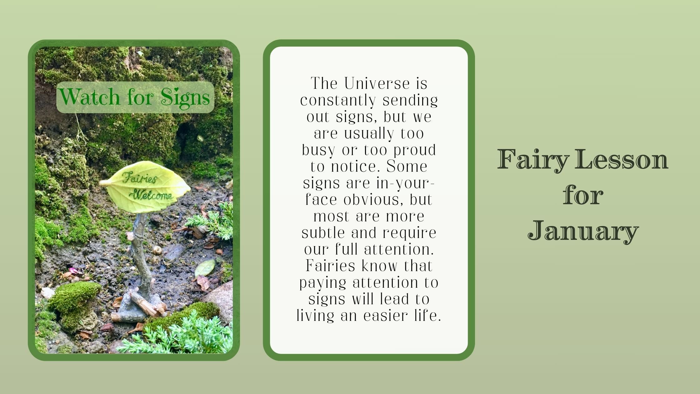 January Lesson from the Fairies – Fae Folk World