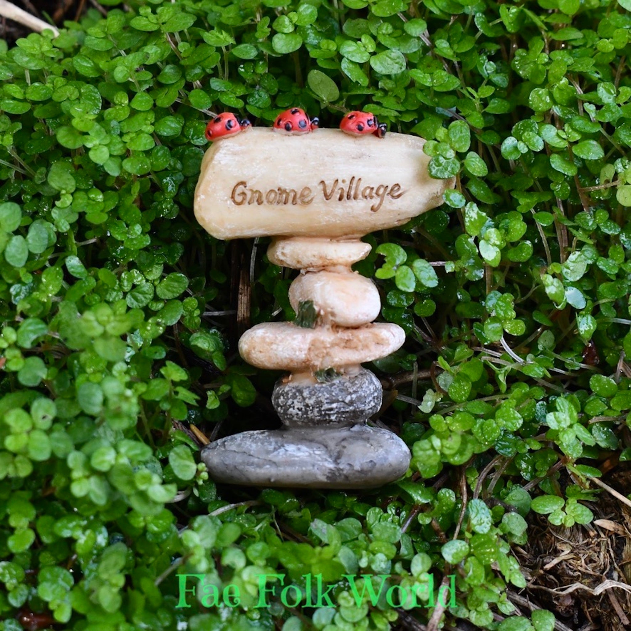 Fairy Garden Sign - Gnome Village | Fae Folk® World – Fae Folk World